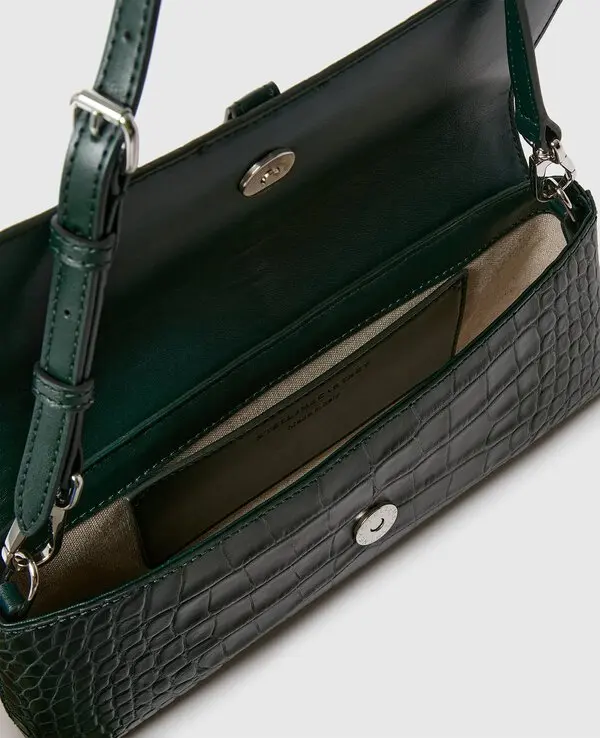 Stella McCartney Ryder Croc-embossed Pochette Shoulder Bag