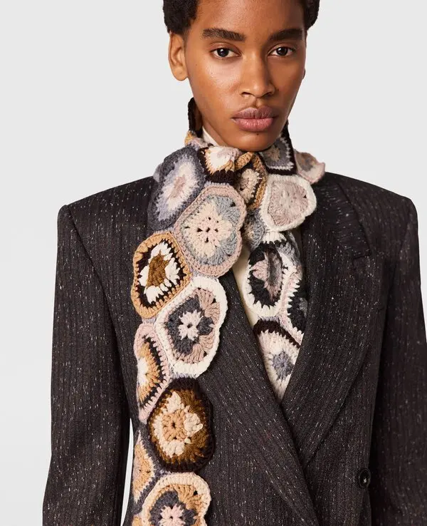 Stella McCartney Hand-crocheted Heart Scarf