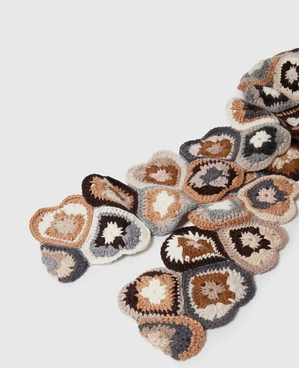 Stella McCartney Hand-crocheted Heart Scarf