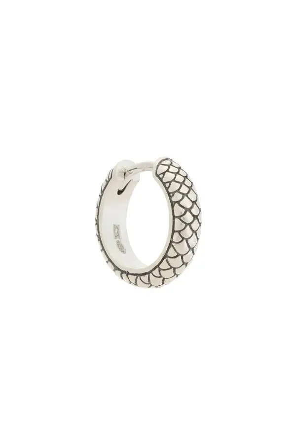 SERGE DENIMES Reptile Earring In Metallic - Silver