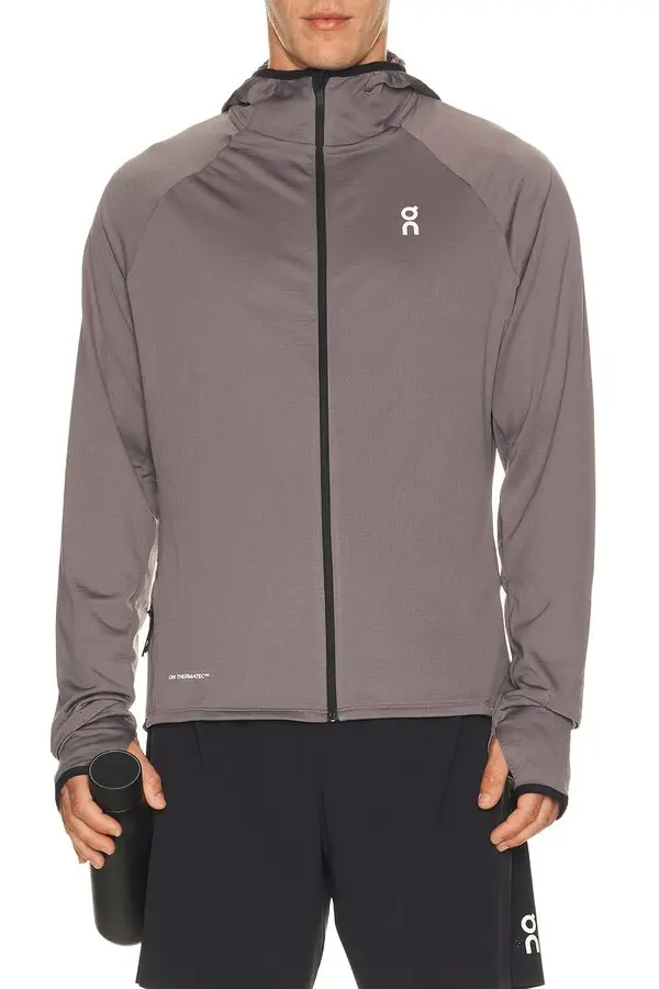 On Climate Zip Hoodie In Grey
