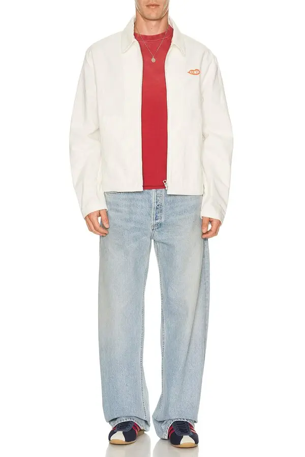 Kenzo Loves Zipped Coach Jacket In Cream