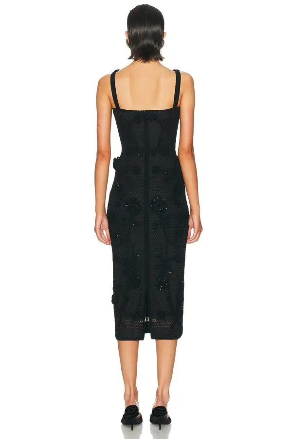 Carolina Herrera Thin Strap Crochet Dress