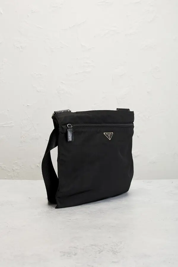 Prada Tessuto Flat Messenger Bag