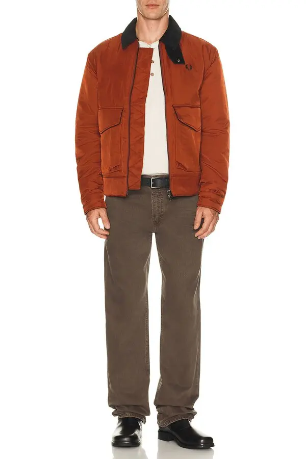 Fred Perry Nylon Caban Jacket In Red