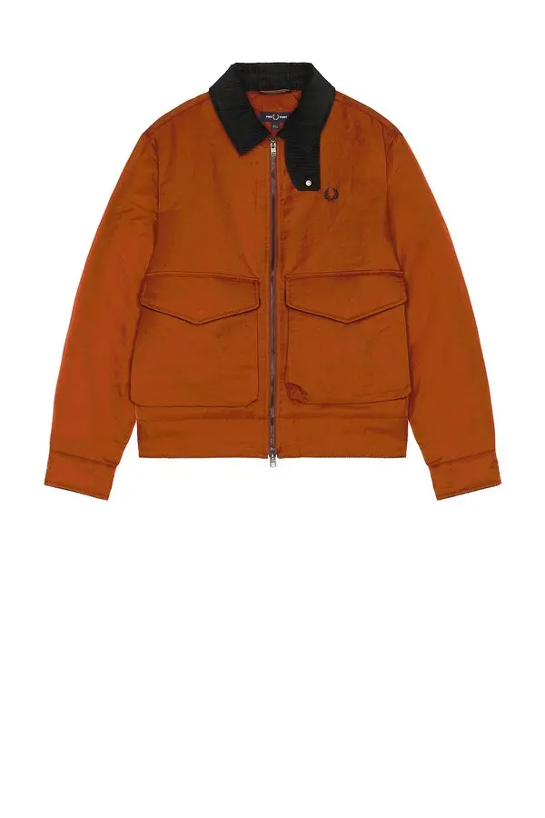 Fred Perry Nylon Caban Jacket In Red