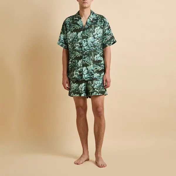 Olivia Von Halle Elordi Linden Forest Pajamas - Green