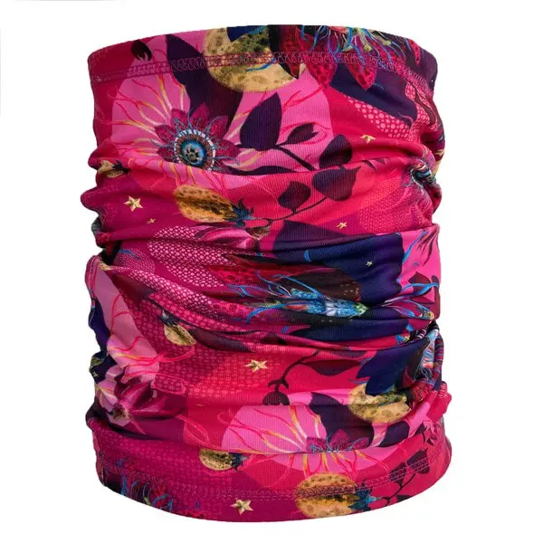 VETKA Pink / Red Neck Gaiter Passion Flower