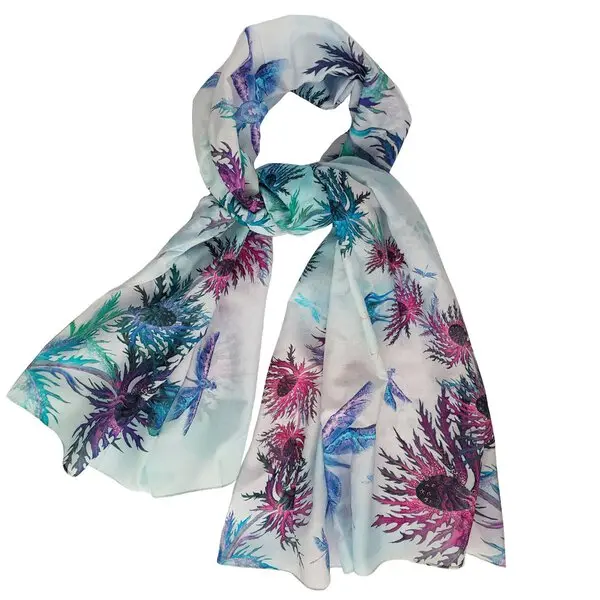 VETKA Neutrals / Long Cotton Scarf Sea Holly