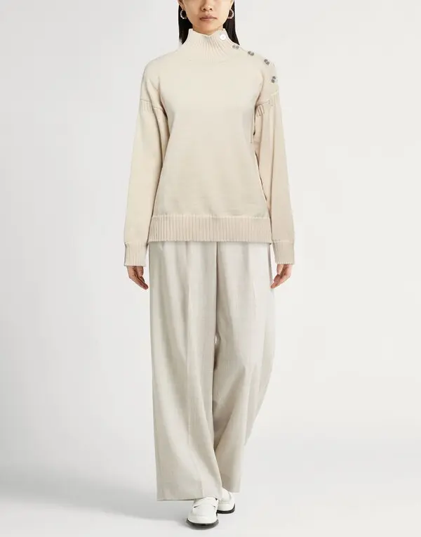 JIL SANDER Turtleneck Ivory Size Wool