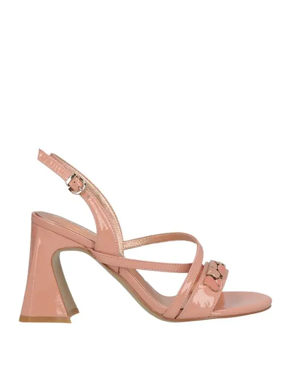 LUCIANO BARACHINI Sandals Blush Size Leather
