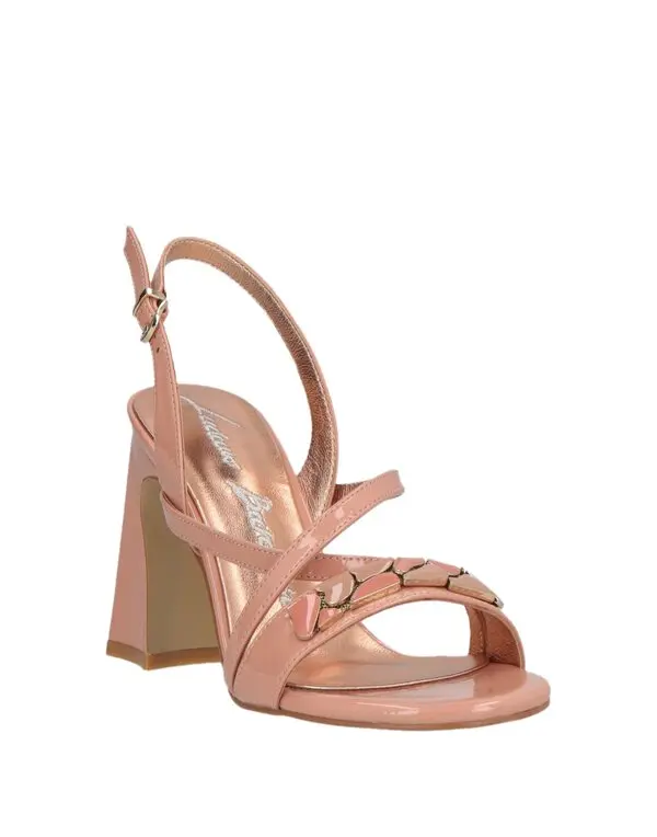LUCIANO BARACHINI Sandals Blush Size Leather