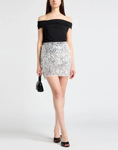 Elisabetta Franchi Mini Skirt Size Polyamide - Silver