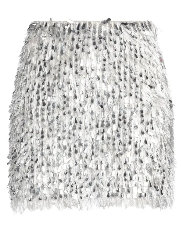 Elisabetta Franchi Mini Skirt Size Polyamide - Silver