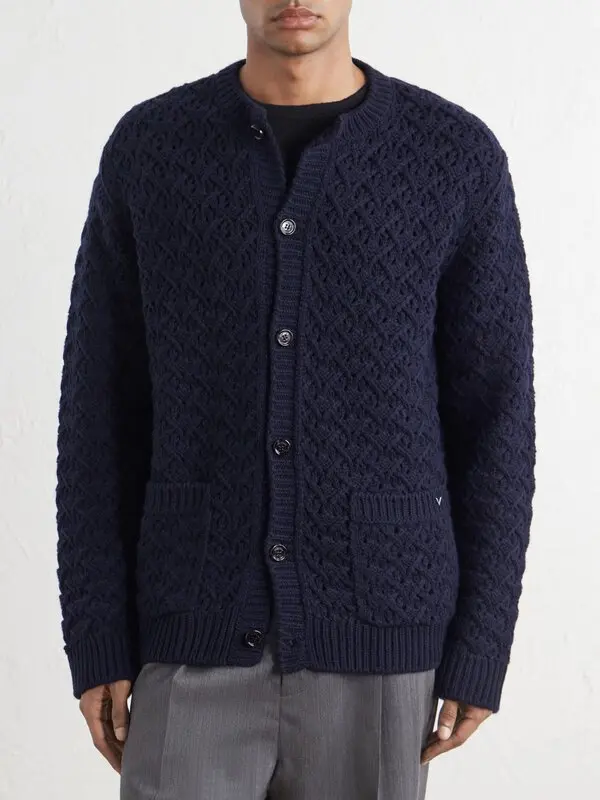 Valentino Garavani Wool And Cashmere-blend Cardigan