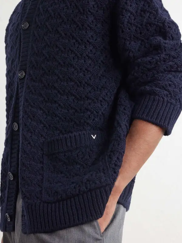 Valentino Garavani Wool And Cashmere-blend Cardigan