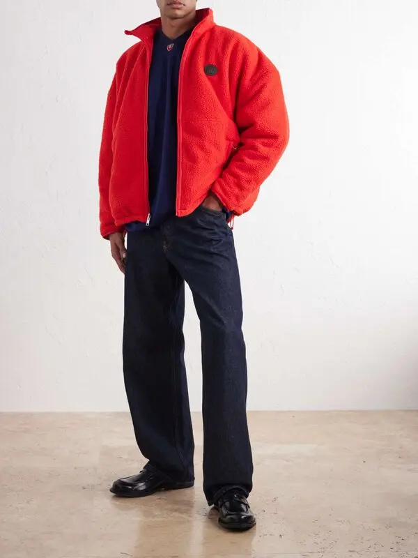 WILLY CHAVARRIA Logo-appliquéd Fleece Jacket