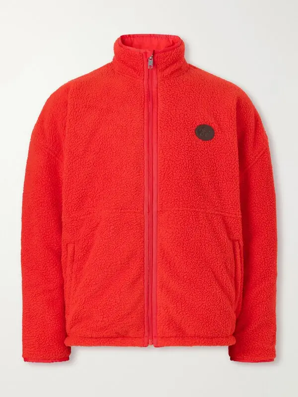 WILLY CHAVARRIA Logo-appliquéd Fleece Jacket - Red