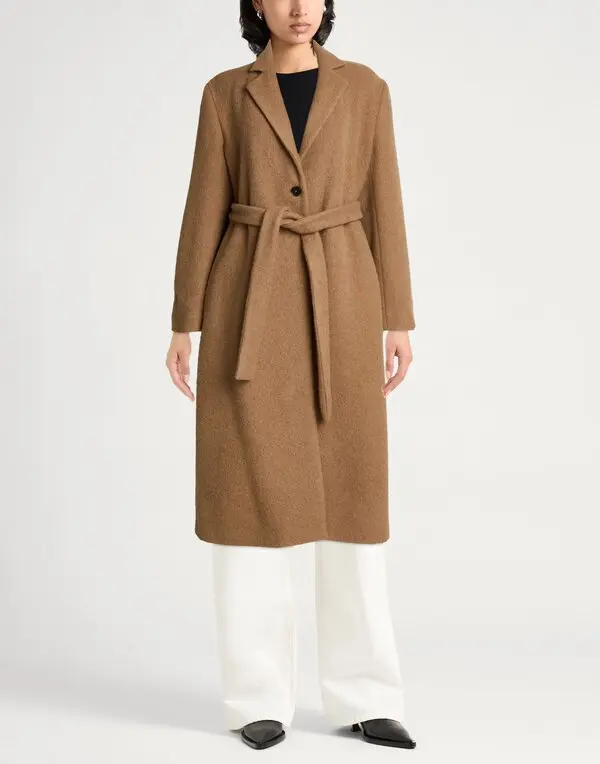 Herno Coat Camel Size Alpaca Wool, Polyamide, Virgin Wool