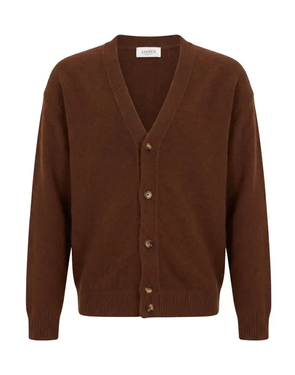 LANEUS Cardigan Chocolate Size Cashmere, Silk, Polyester