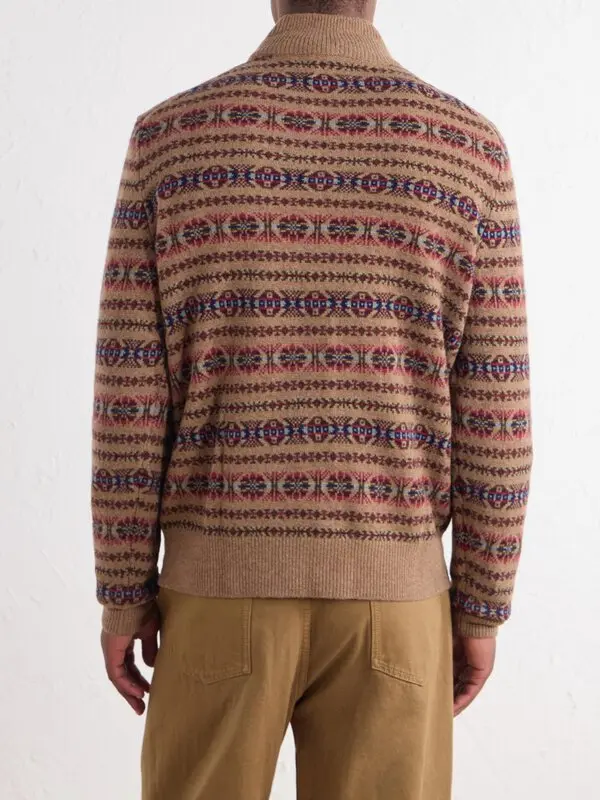Polo Ralph Lauren Logo-embroidered Wool Half-zip Sweater - Brown
