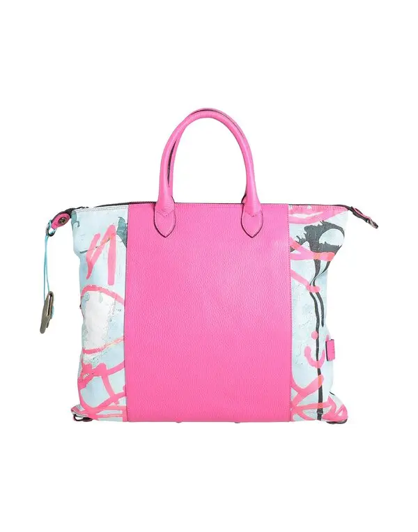 GABS Handbag Fuchsia Calfskin, Polyamide