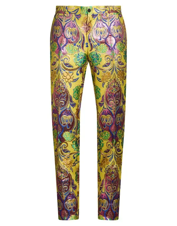 Dolce & Gabbana Pants Mustard Size Polyester, Metallic Polyester