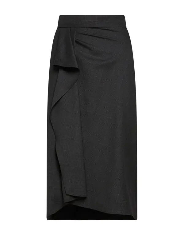Isabel Marant Étoile Midi Skirt Charcoal Size Virgin Wool