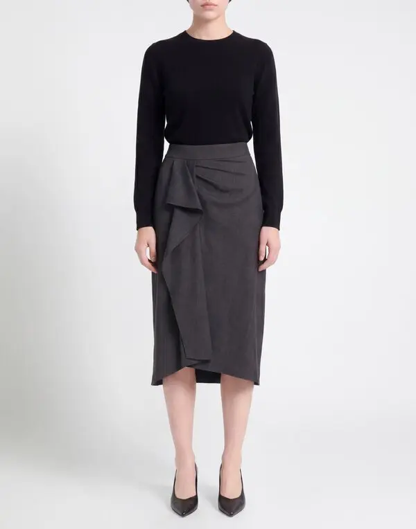 Isabel Marant Étoile Midi Skirt Charcoal Size Virgin Wool
