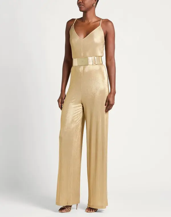 Elisabetta Franchi Jumpsuit Size Viscose, Elastane - Gold