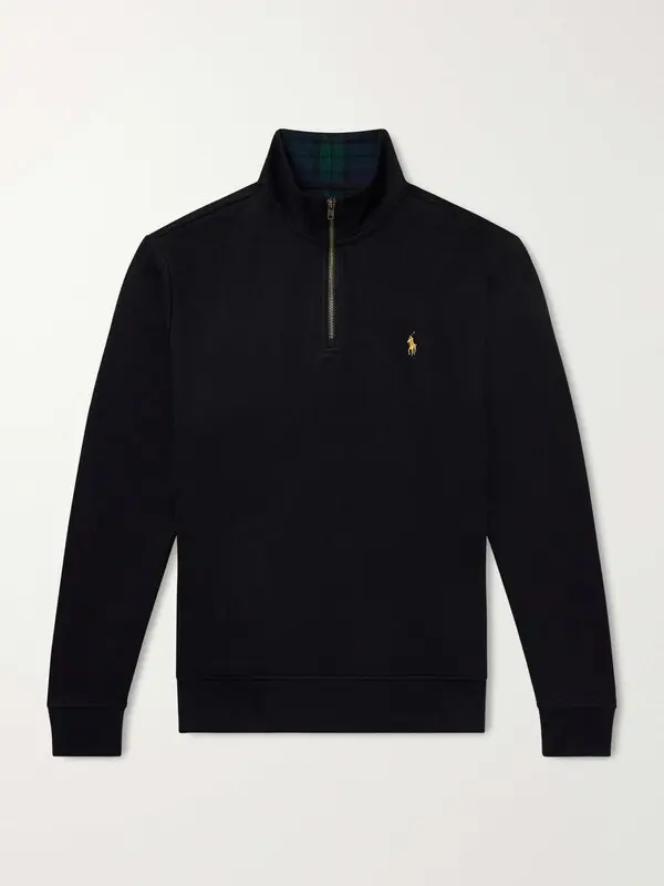 Polo Ralph Lauren Logo-embroidered Cotton-blend Half-zip Sweatshirt