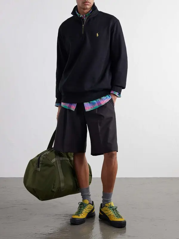Polo Ralph Lauren Logo-embroidered Cotton-blend Half-zip Sweatshirt