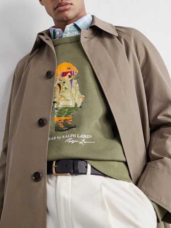 Polo Ralph Lauren Printed Cotton-blend Jersey Sweatshirt - Green