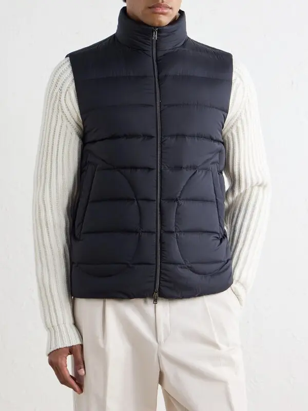 Herno Ecoage Quilted Padded Down Gilet - Blue