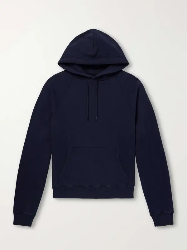 A.p.c. Thimothe Cotton-jersey Hoodie - Navy