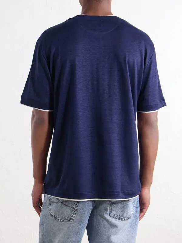 Eleventy Linen T-shirt - Blue