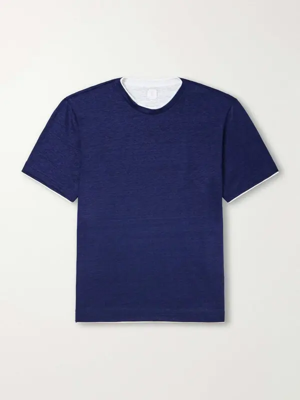 Eleventy Linen T-shirt - Navy