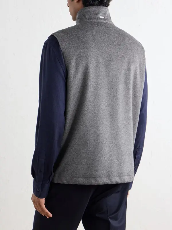 Herno Wool And Cashmere-blend Vest - Gray