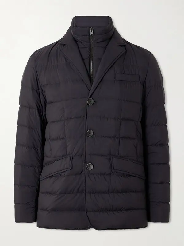 Herno La Giacca Layered Padded Shell Jacket - Black