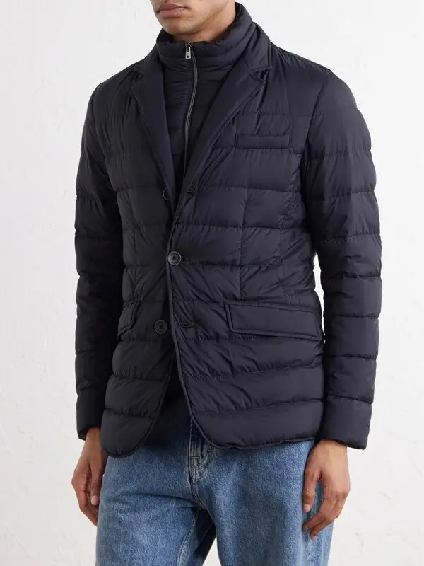 Herno La Giacca Layered Padded Shell Jacket - Black