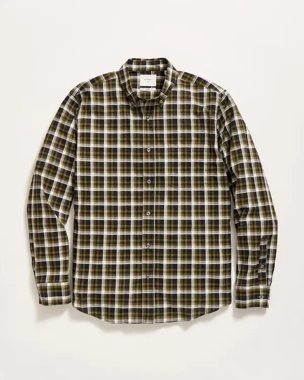 Billy Reid Textural Grid Plaid Tuscumbia Shirt Button Down