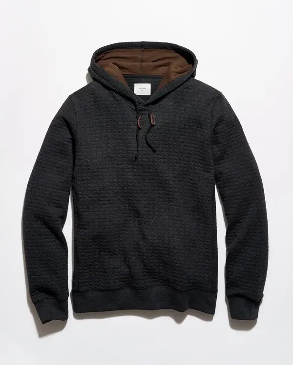 Billy Reid Box Quilt Hoodie Pullover