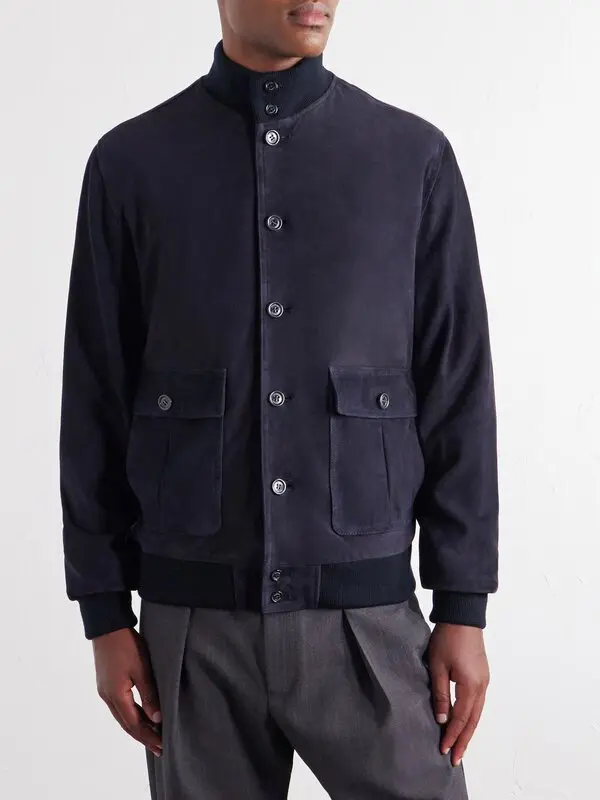 VALSTAR Valstarino Suede Jacket - Blue