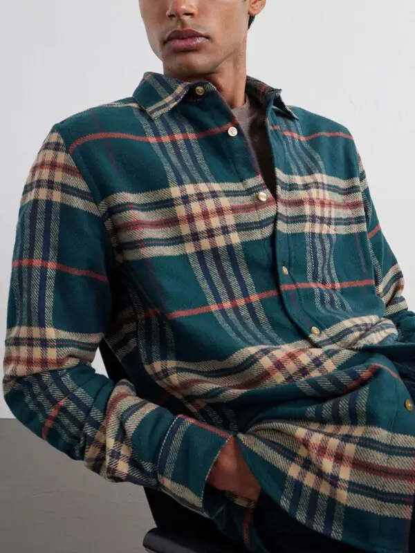 Portuguese Flannel Cervo Checked Cotton-flannel Shirt