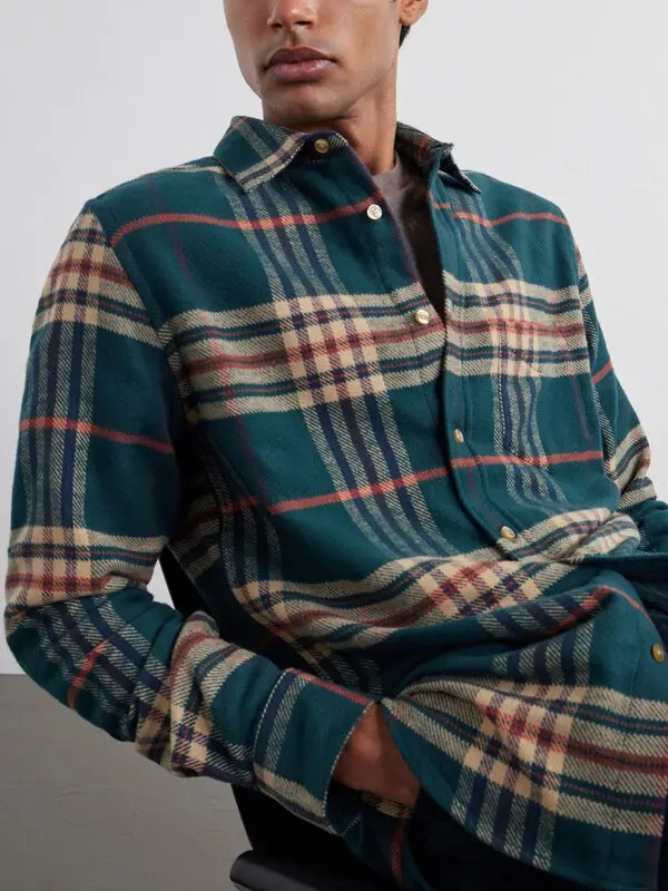 Portuguese Flannel Cervo Checked Cotton-flannel Shirt
