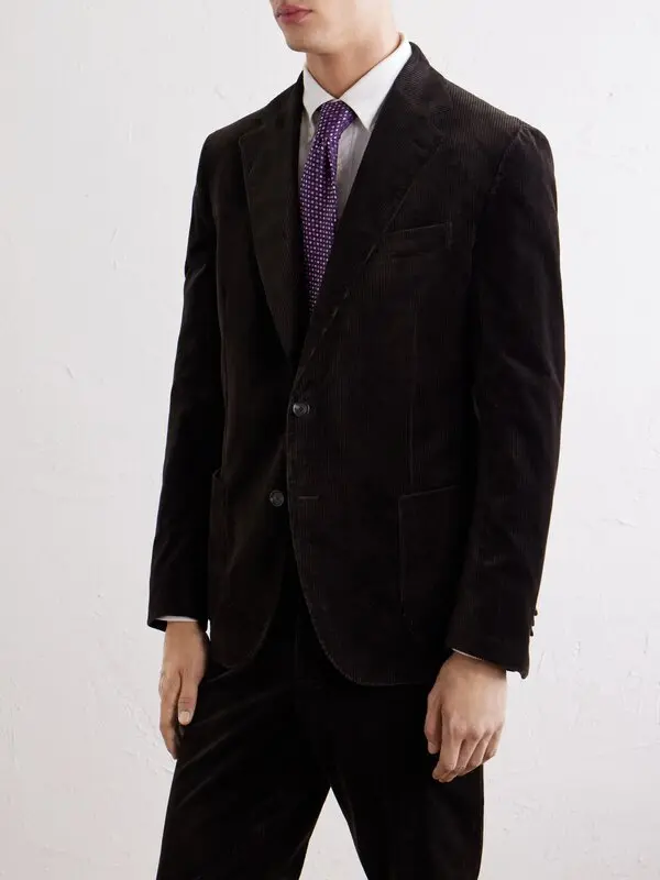 DE PETRILLO Forcella Cotton-blend Corduroy Suit Jacket