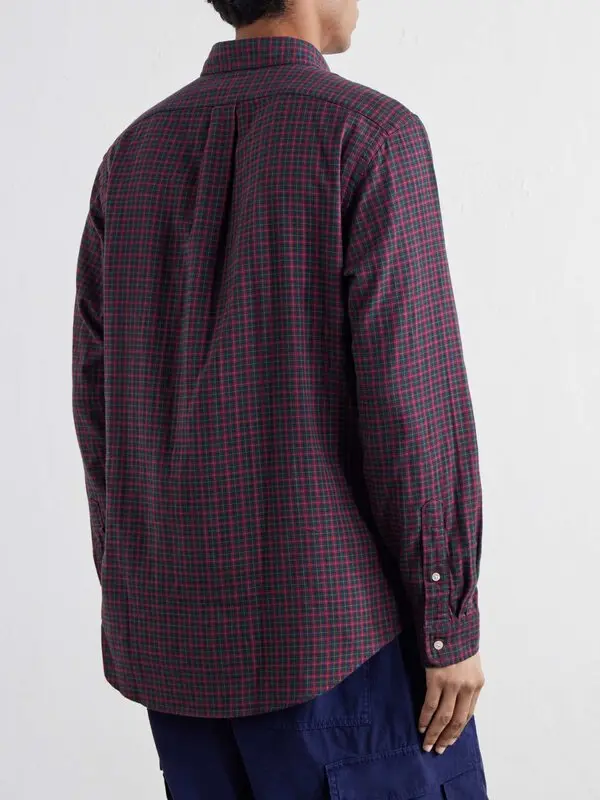 Polo Ralph Lauren Logo-embroidered Checked Cotton Shirt
