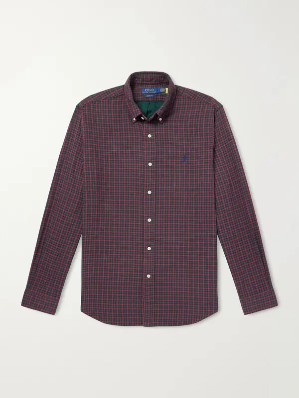 Polo Ralph Lauren Logo-embroidered Checked Cotton Shirt