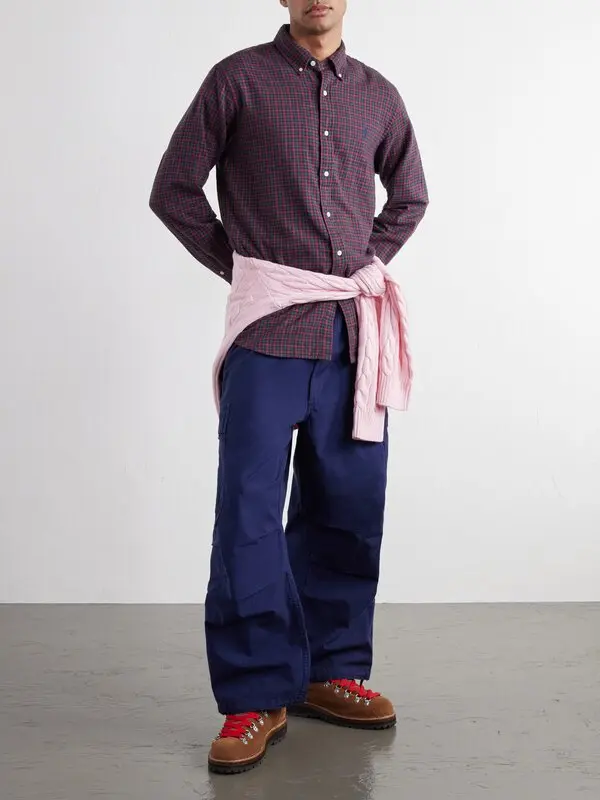 Polo Ralph Lauren Logo-embroidered Checked Cotton Shirt