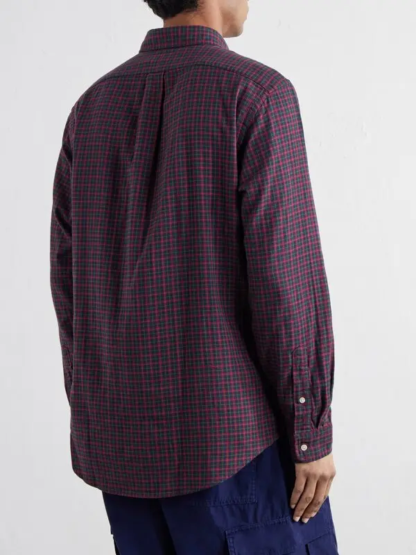 Polo Ralph Lauren Logo-embroidered Checked Cotton Shirt